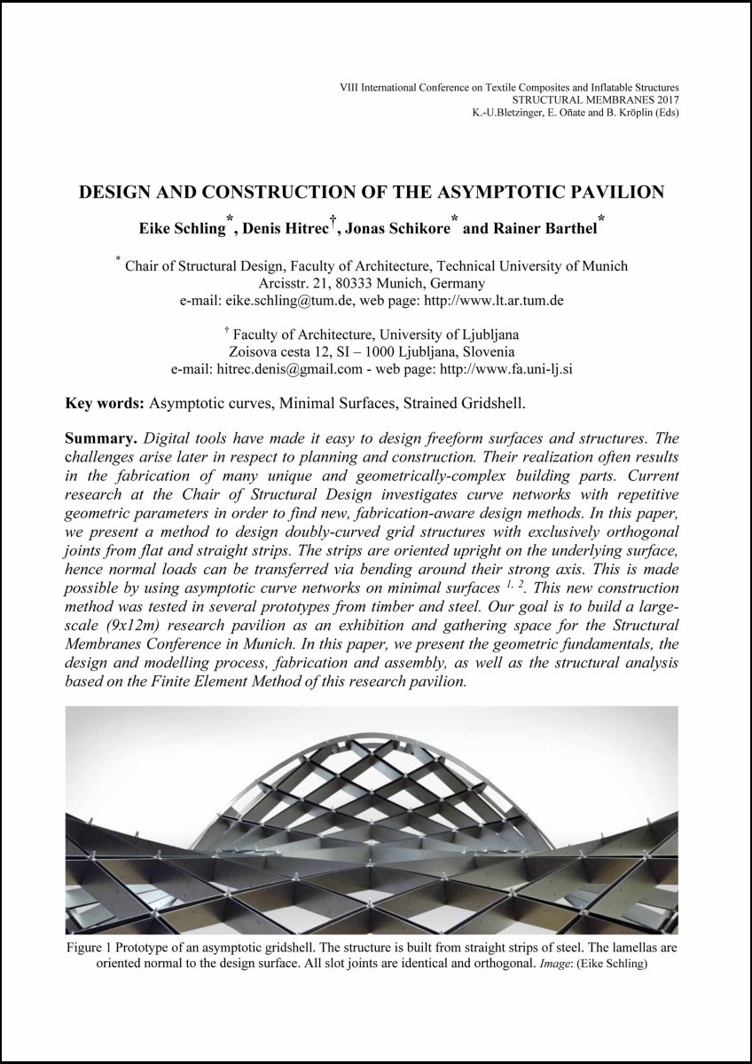 Design and Construction of the Asymptotic Pavilion | Eike Schling