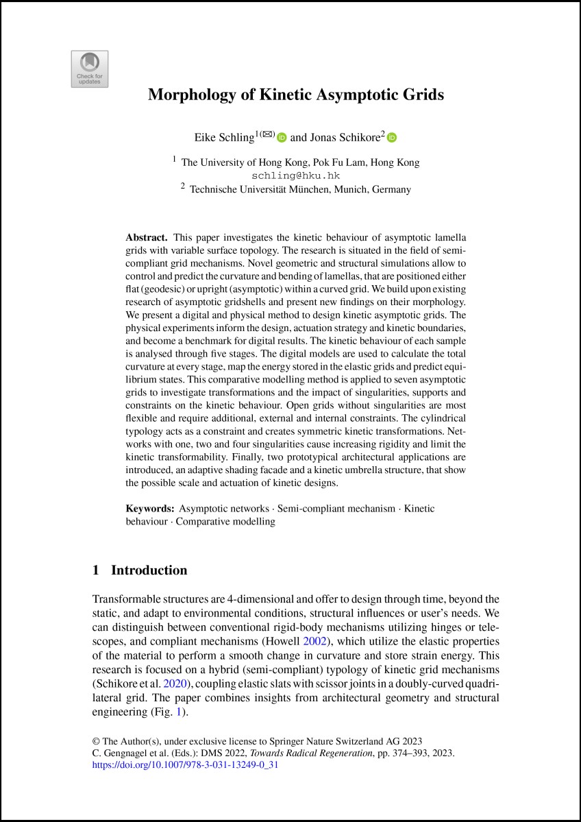 Morphology of Kinetic Asymptotic Grids | Eike Schling